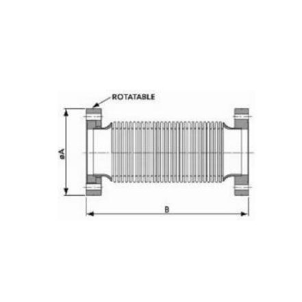 CF Compressible Bellow DN16 Length 200 Stainless Steel 304/316L