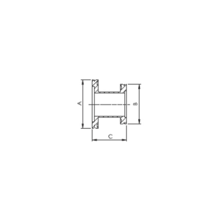 ISO-K Reducer Straight DN100 to DN80 Stainless Steel 304