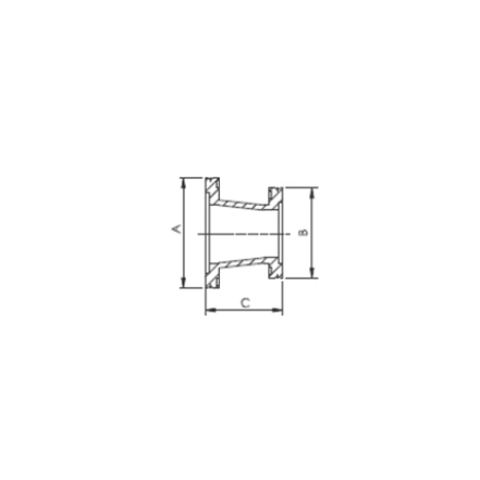 ISO-K Reducer Conical DN100 to DN63 Stainless Steel 304