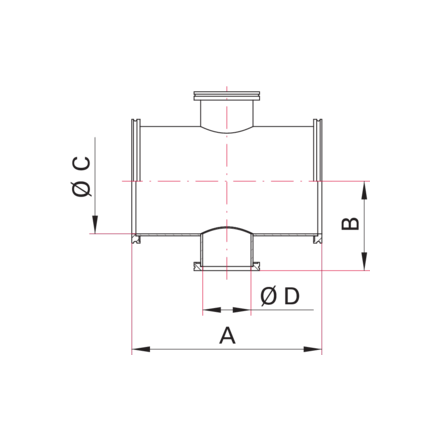 Cross Reducing ISO 4-way