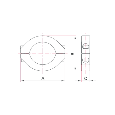 KF Clamp for Metal Seals DN10 & DN16 Stainless Steel 304