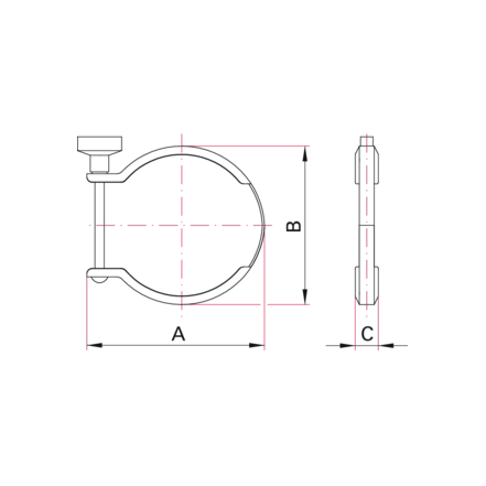 KF Clamping Ring DN50 Stainless Steel 304
