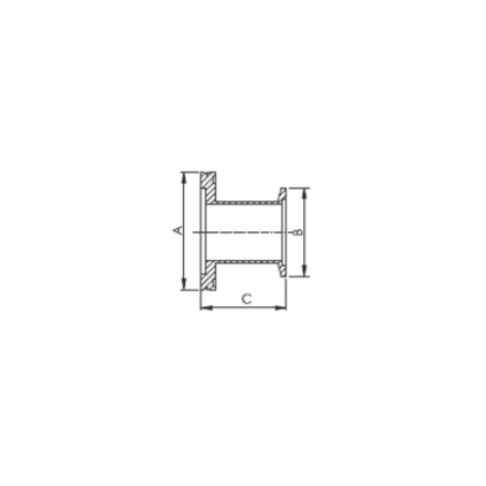 Adaptor DN63 ISO-K to DN40-KF Stainless Steel 304