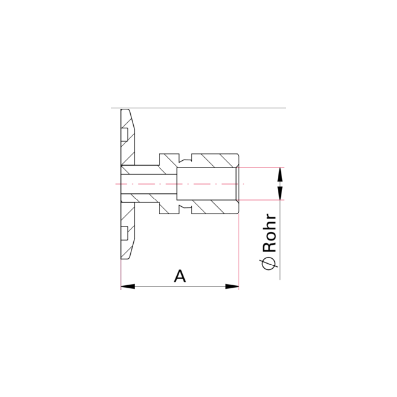 KF Swagelok Adaptor DN16 Dia 8mm Stainless Steel 304
