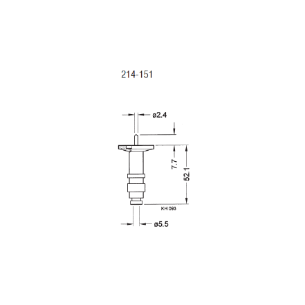 Coaxial feedthrough BNC DN 16 ISO-KF