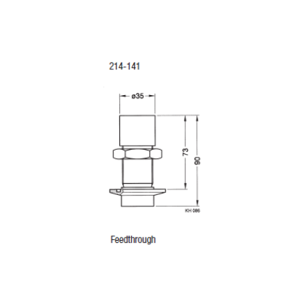 High current feedthrough DN 40 ISO-KF