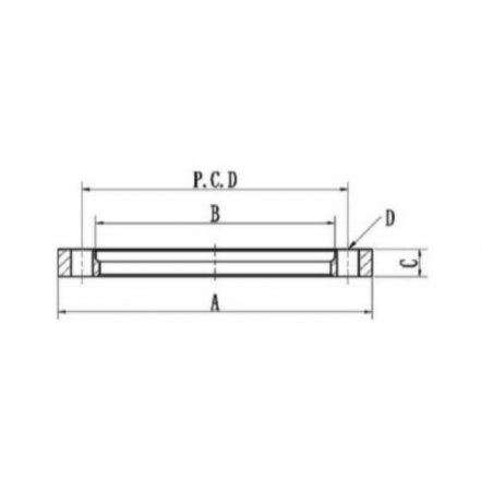 ISO-K Collar Flange with Retaining Ring DN250 Stainless Steel 304