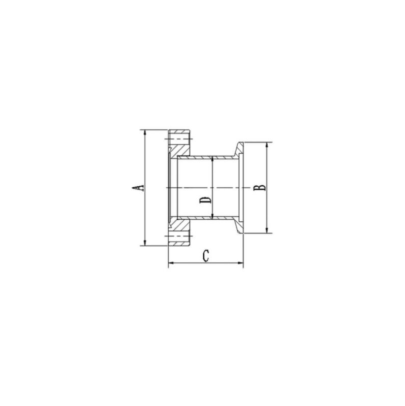 Adaptor DN100-CF to DN50-KF Stainless Steel 304